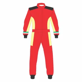 Shop Online – Red & Cream Kart Racing Suit – Custom Go-Kart Suit by ...